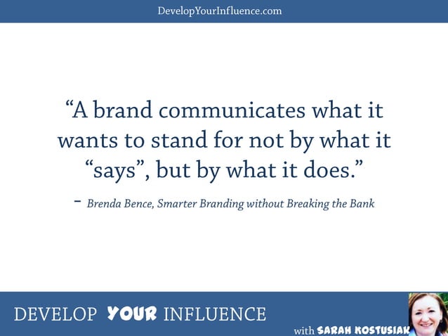 Develop Your Influence - Branding Yourself | PPT