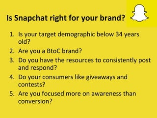 Building a Content Strategy on Snapchat | PDF