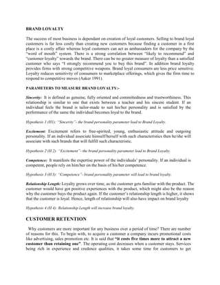 Brand loyalty and customer retention of bata india limited | PDF ...