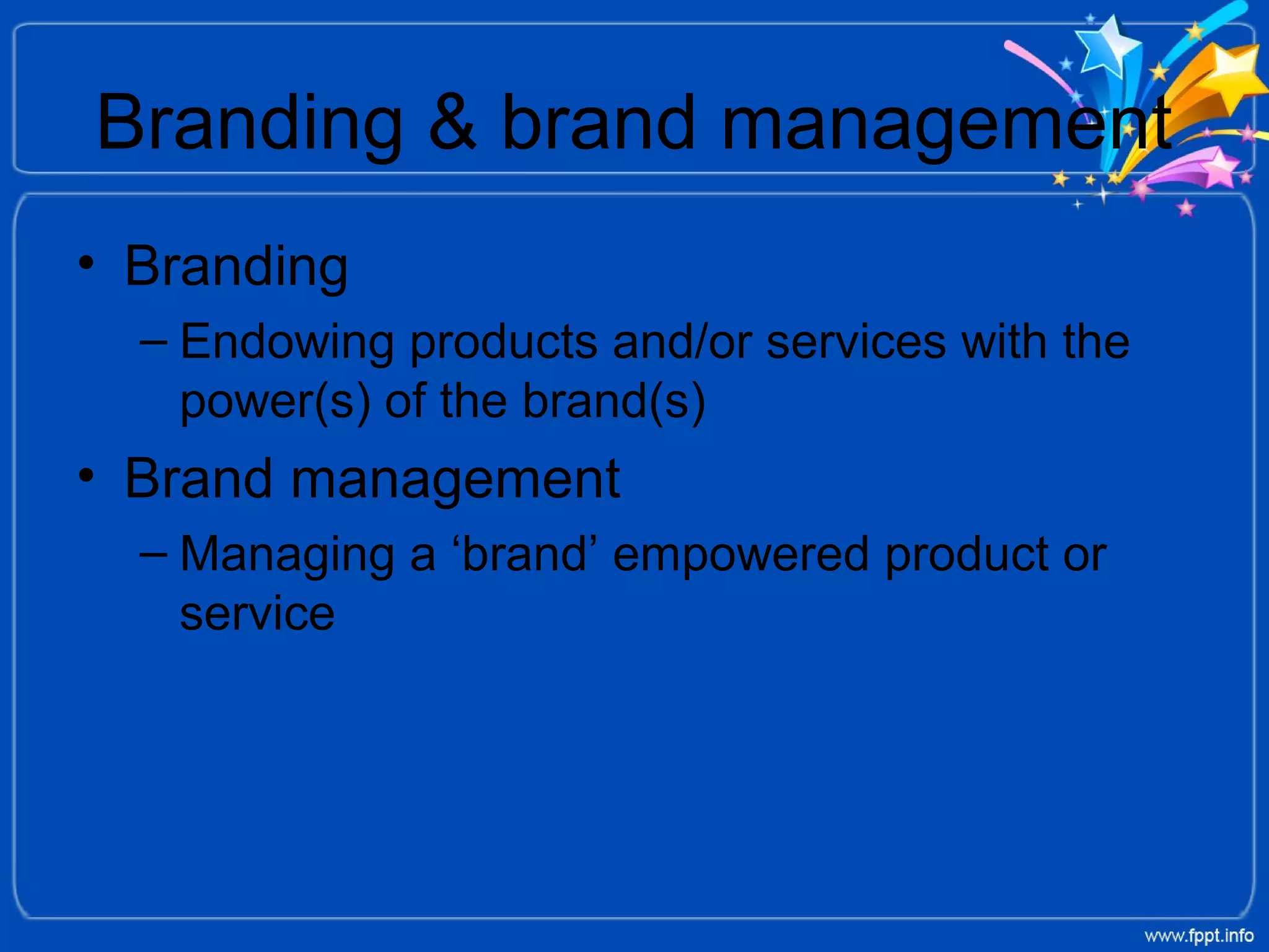 Introduction to Brand Management | PPT