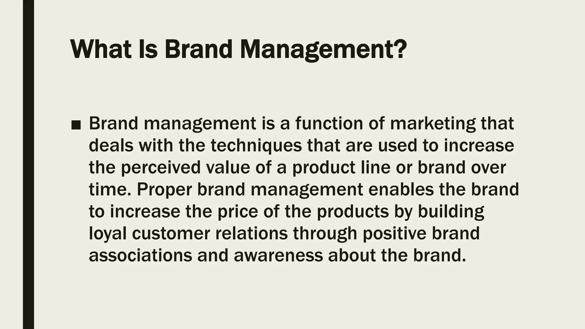 Brand Management and its Principles | PPTX