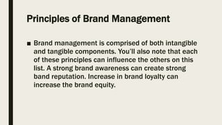 Brand Management and its Principles | PPTX