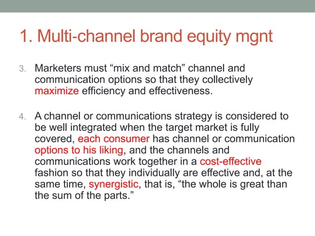 Brand management & communication | PPT