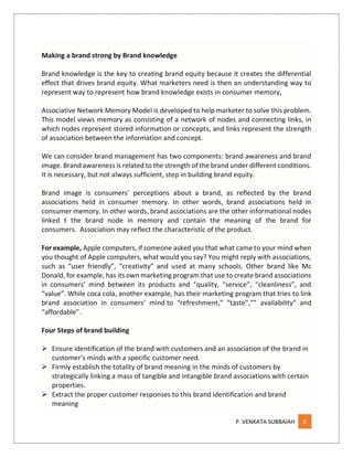 Strategic Brand Management process & Customer-based Brand Equity | PDF