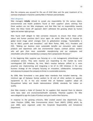 Brand Managment: Nike; Building A Global Brand Case Analysis | PDF