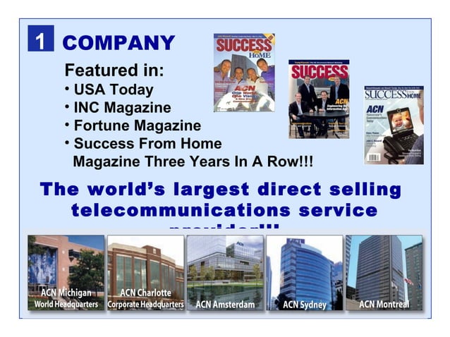 ACN Business Opportunity Presentation | PPT | Business | Business and Finance