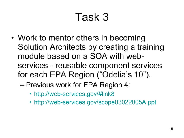 Tutorial for the EAWG: Solution Architecture for 2010 | PPT