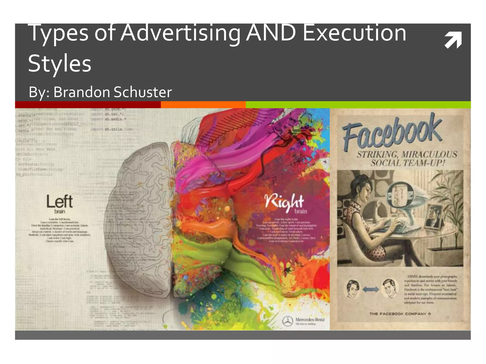 Types of Advertising & Execution Styles - MAR 3023 Topic Talk ...