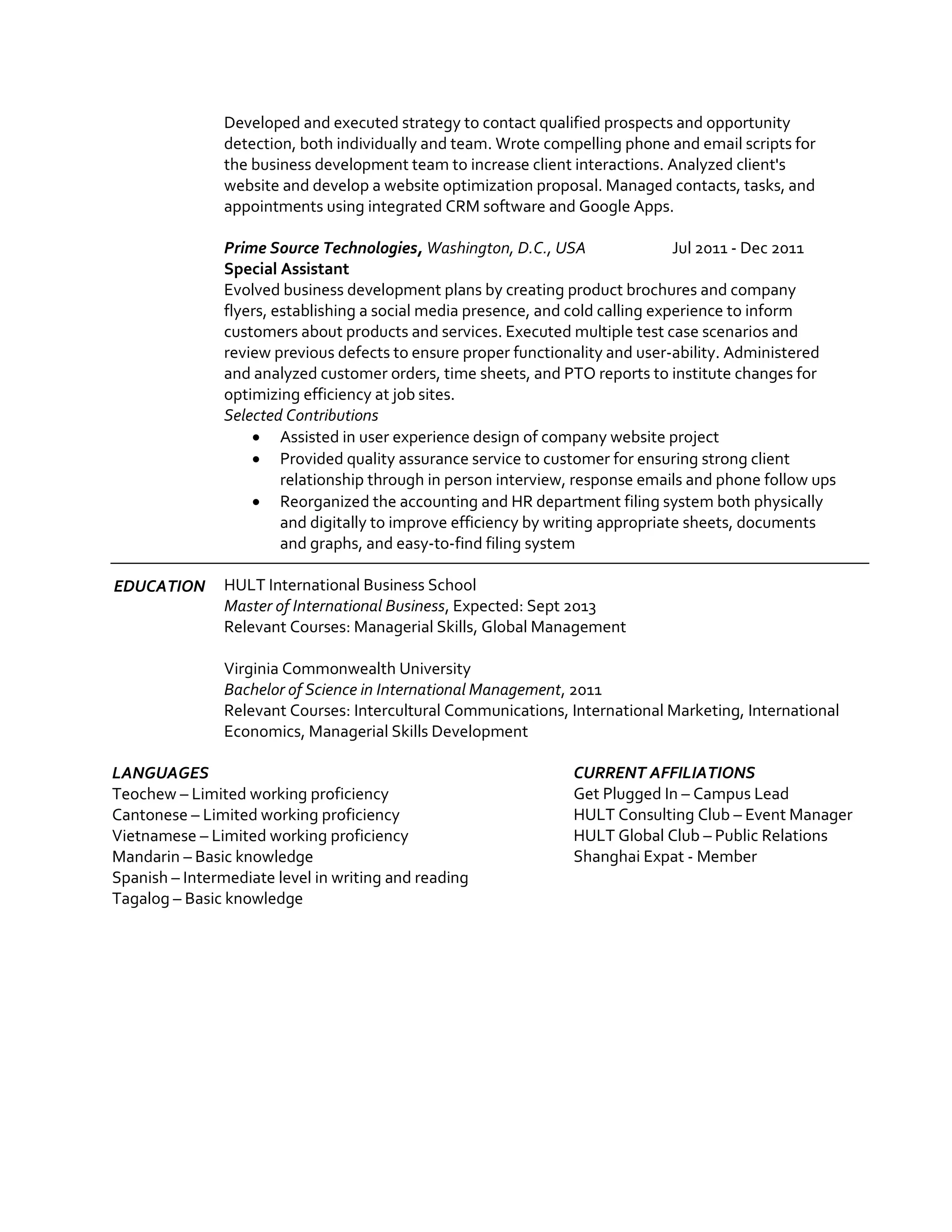 Brandon T. Luong Resume | PDF | Business | Business and Finance