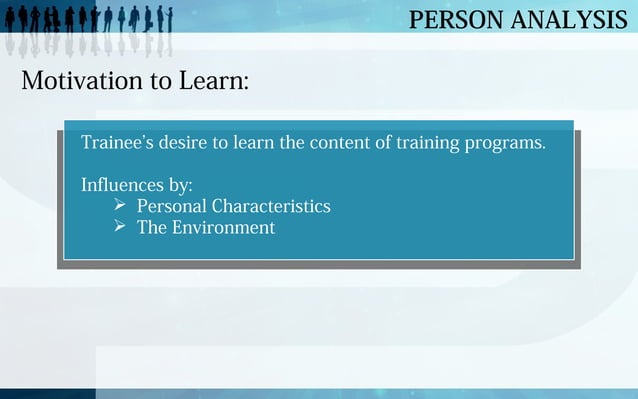 Chapter 3 Needs Assessment: Person Analysis By Noe | PPT