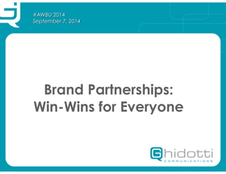 Brand Partnerships: Win Wins for Everyone | PDF