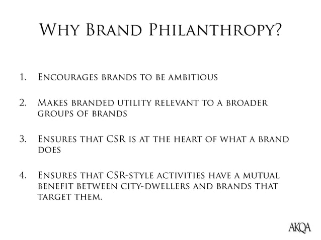 The Emergence of Brand Philanthropy | PPT