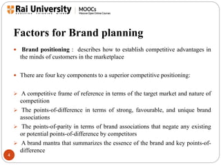 Brand Planning and Brand Potential - Introduction to Branding | PPTX
