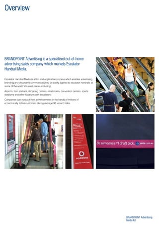 Brandpoint Advertising Escalator Handrail Media Kit English | PDF