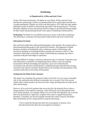Brand positioning | PDF