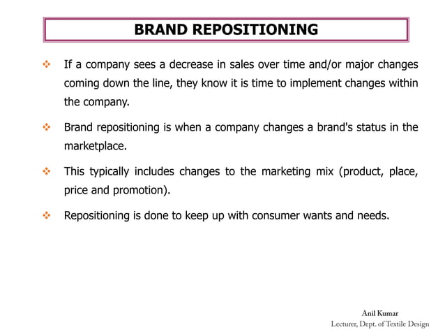 Brand Study I Positioning I Reposition | PPT