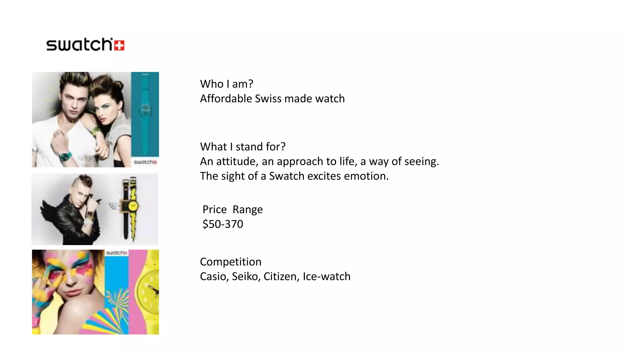 Brand positioning of Swatch group | PPTX