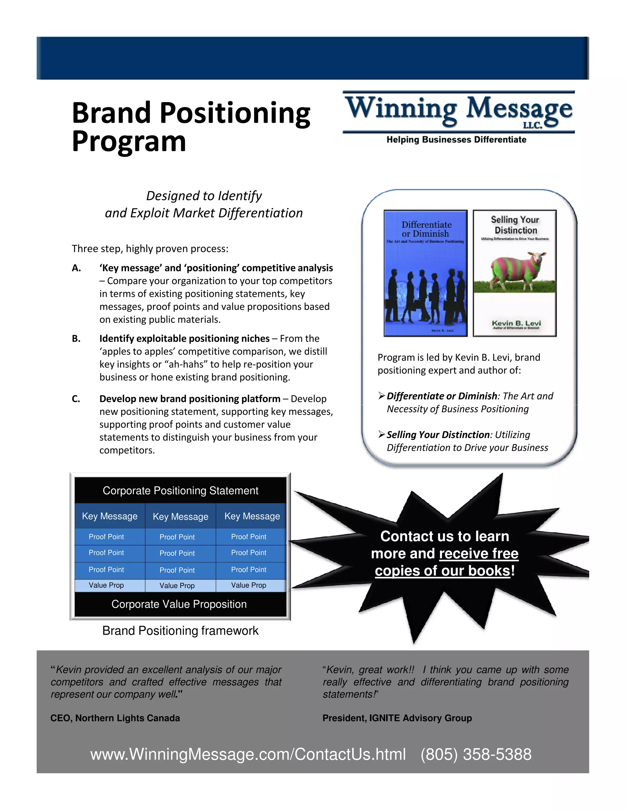 Brand positioning program flier new | PDF