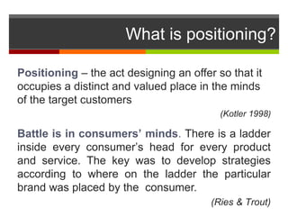Brand positioning & strategy | PPTX