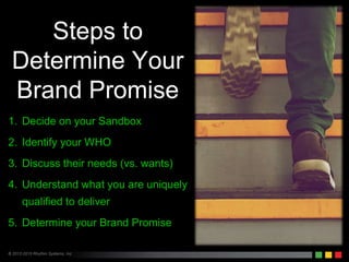 Brand Promise and Core Customer | POTX