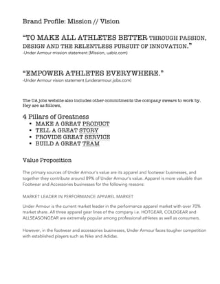 Brand Report: Under Armour | PDF