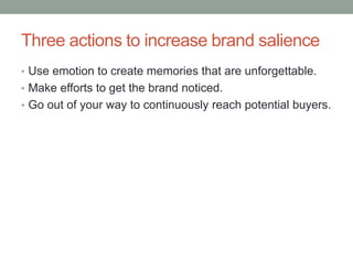 Brand salience in digital world | PPT