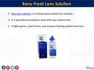 Different Types and Brands In Contact Lens Solution | PPTX