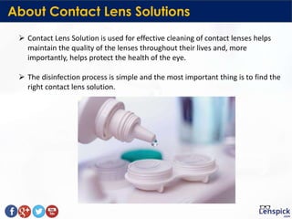 Different Types and Brands In Contact Lens Solution | PPTX