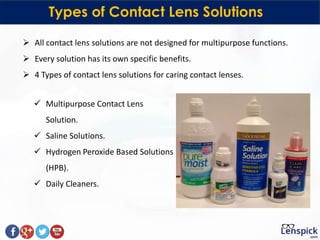 Different Types and Brands In Contact Lens Solution | PPTX