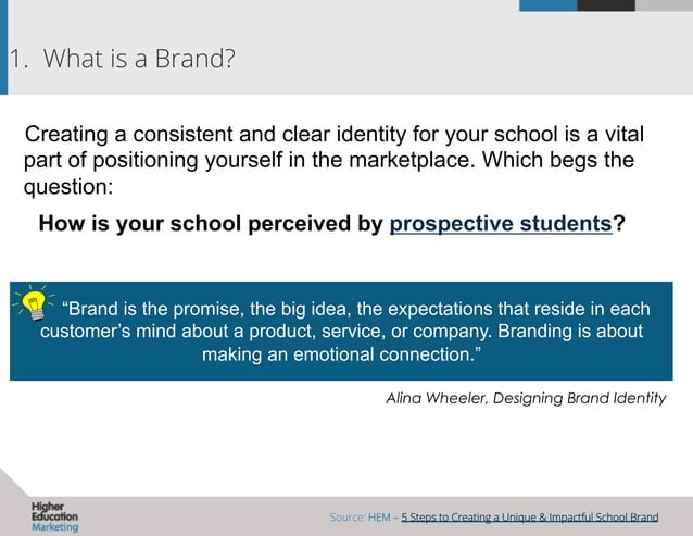 Create a Unique & Impactful School Brand | PPT