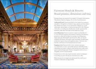 Fairmont Group Brands - Swissôtel, Fairmont, Raffles | PDF | Hotels and ...