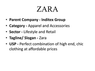 Study Project on Brand ZARA | PPTX