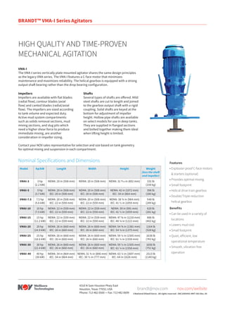 Brandt vma i series agitators spec sheet english | PDF