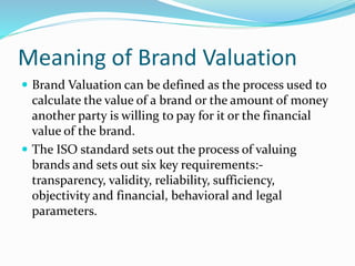 Brand valuation and accounting | PPTX