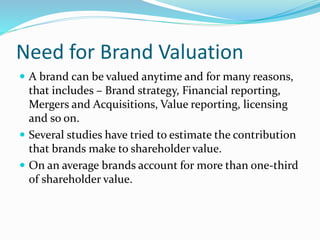 Brand valuation and accounting | PPTX