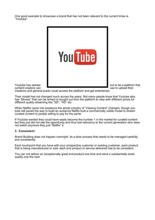 Brand values 4 characteristics of a good brand title | DOC