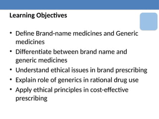 Brand vs Generic Medicines pharmacology.pptx