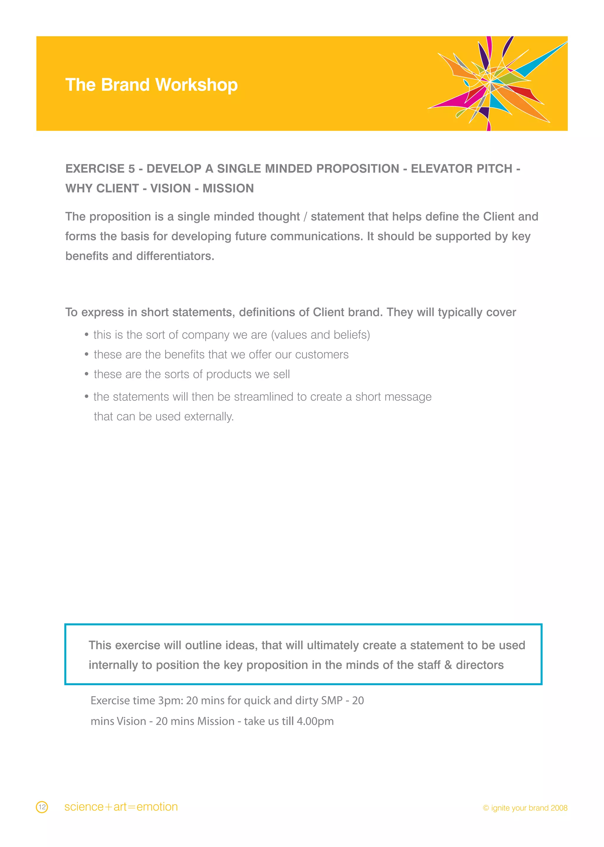 Brand Workshop Outline | PDF