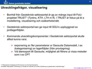 Branschens geotekniska arkiv och 3 d modellering av jordlagerföljd | PDF