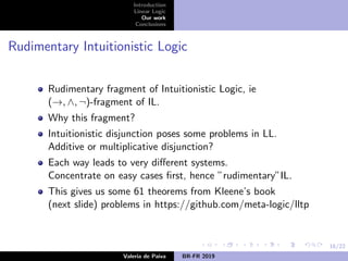 Benchmarking Linear Logic Proofs, Valeria de Paiva | PDF