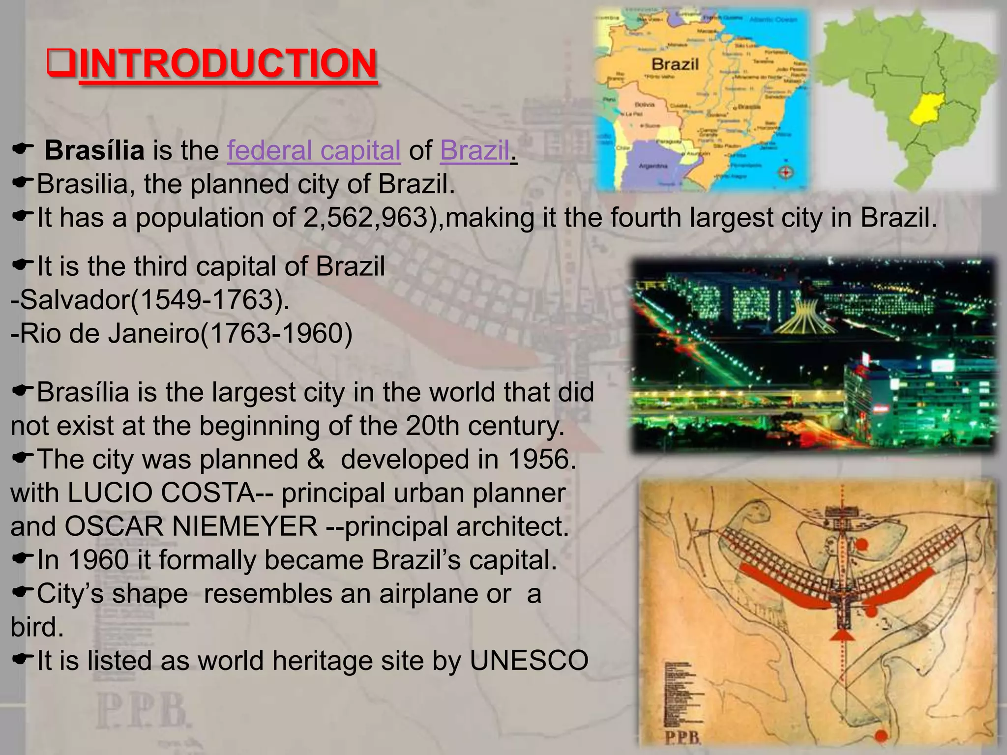 Brasilia town planning | PPTX