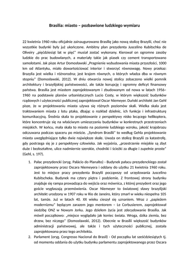 Brasilia_miasto-pozbawione ludzkiego wymiaru_tekst.docx | South America Travel | Travel Locations