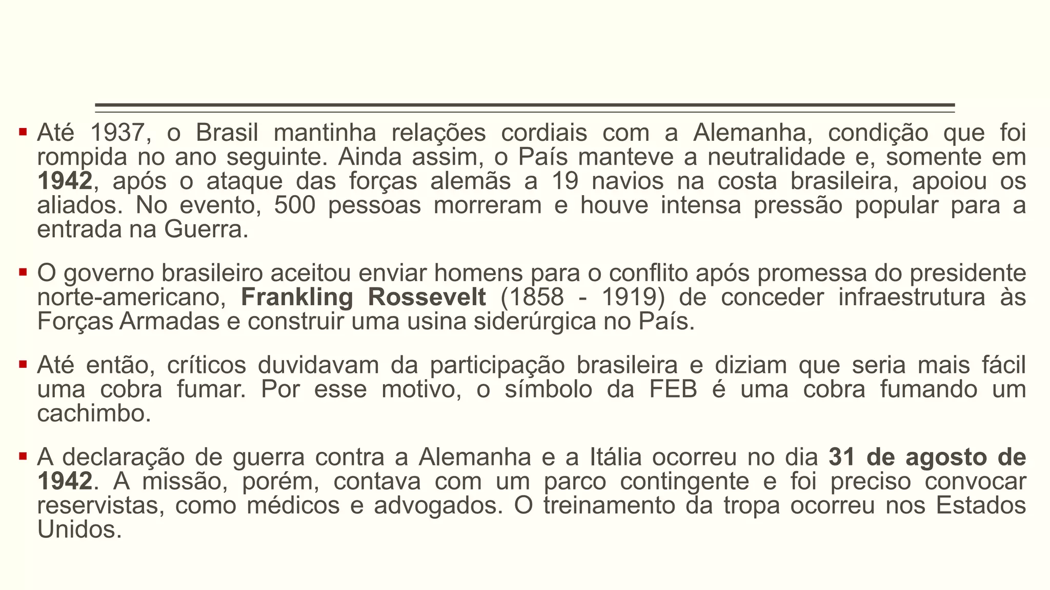 Brasil na Segunda Guerra Mundial | PPTX
