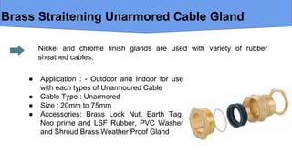 An Essential Information About Brass Cable Gland | PDF