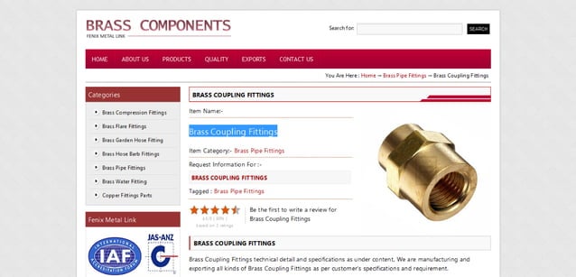 Brass coupling fittings | PPT