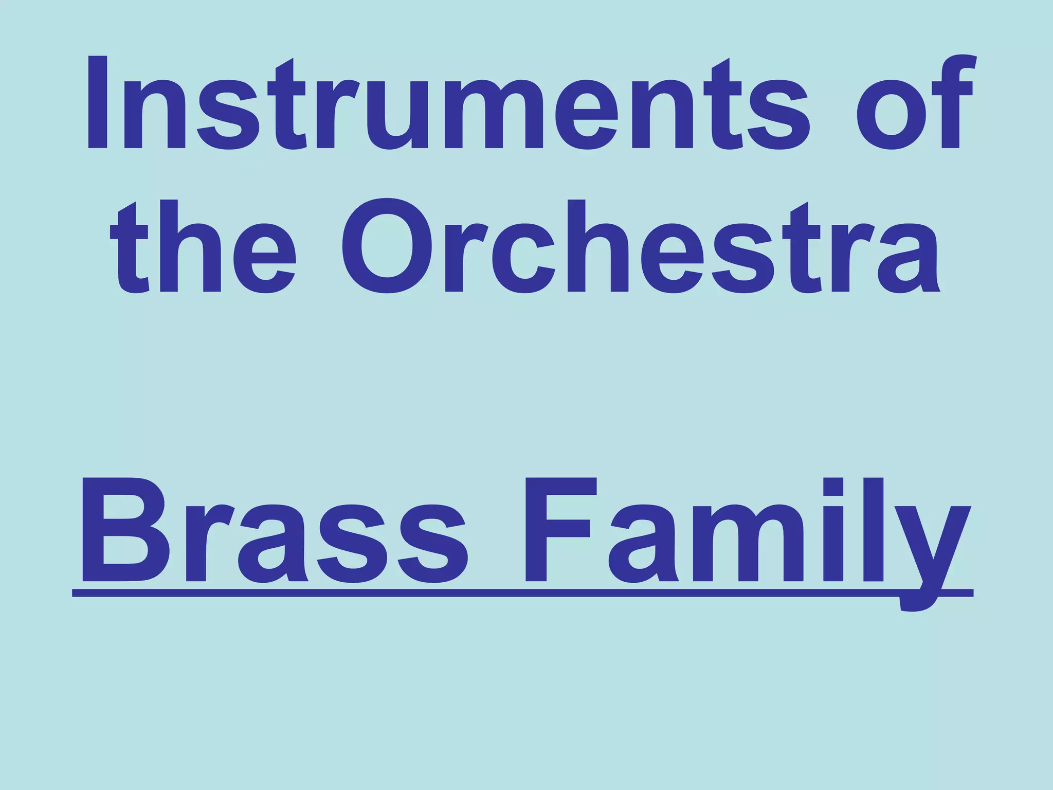 Brass family | PPT