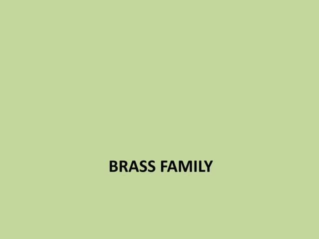 Brass family | PPT