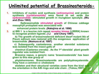 Brassinosteroids plant harmones | PPT