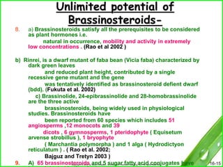 Brassinosteroids plant harmones | PPT