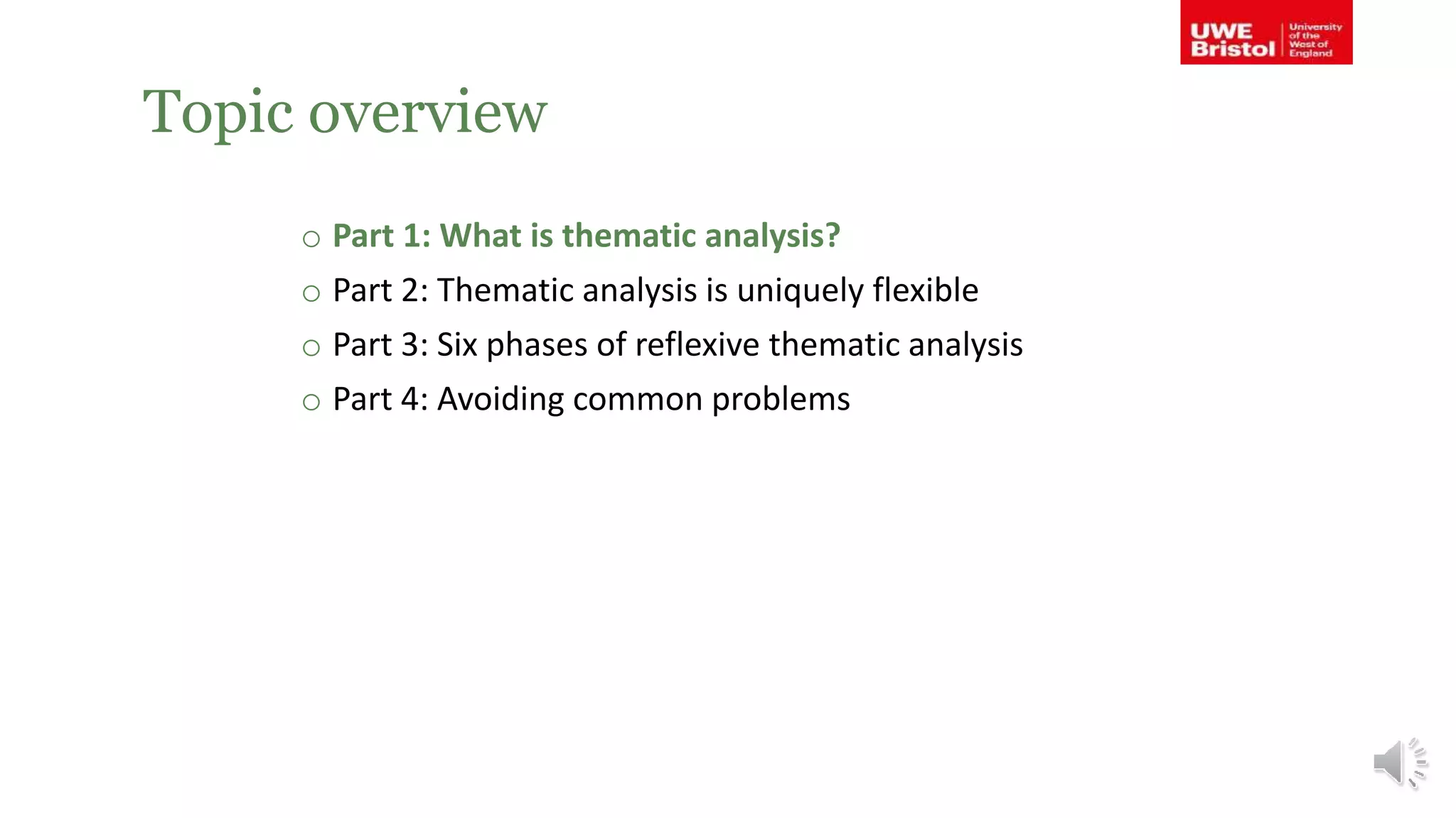 Braun, Clarke & Hayfield Thematic Analysis Part 1 | PPTX